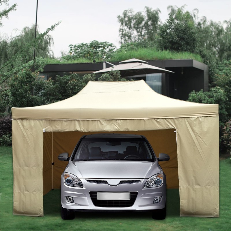 Beige Diy Waterproof | Garden Canopy Tent 10 X 15 Pop Up Canopies ...