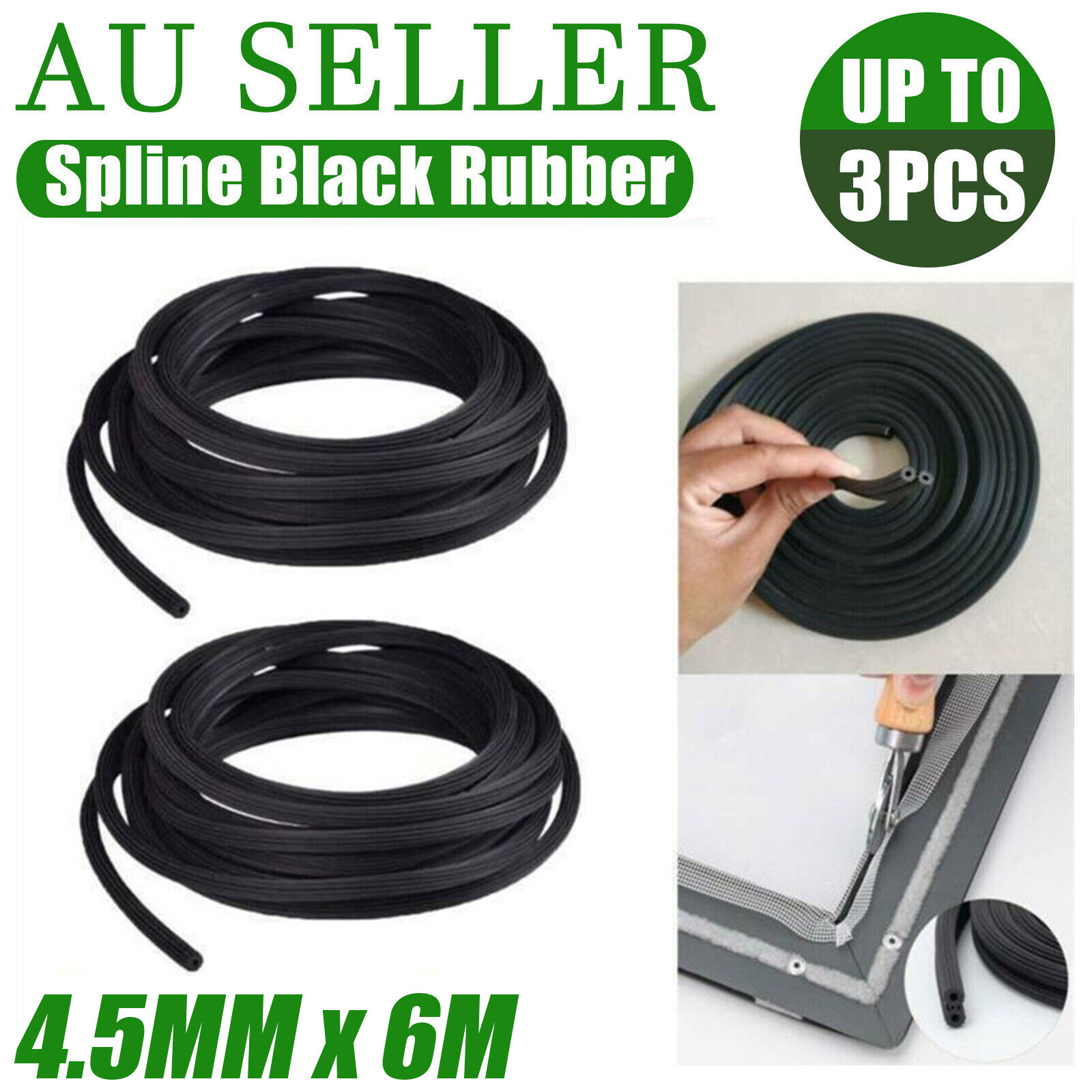 Insect Window Doors Fly Screen Net Mesh Flyscreen Black Rubber Spline ...