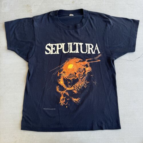 Vintage 1990 Sepultura Beneath The Remains T Shirt L Death Vintage 1990 Sepultura Beneath The Remains T Shirt L Death