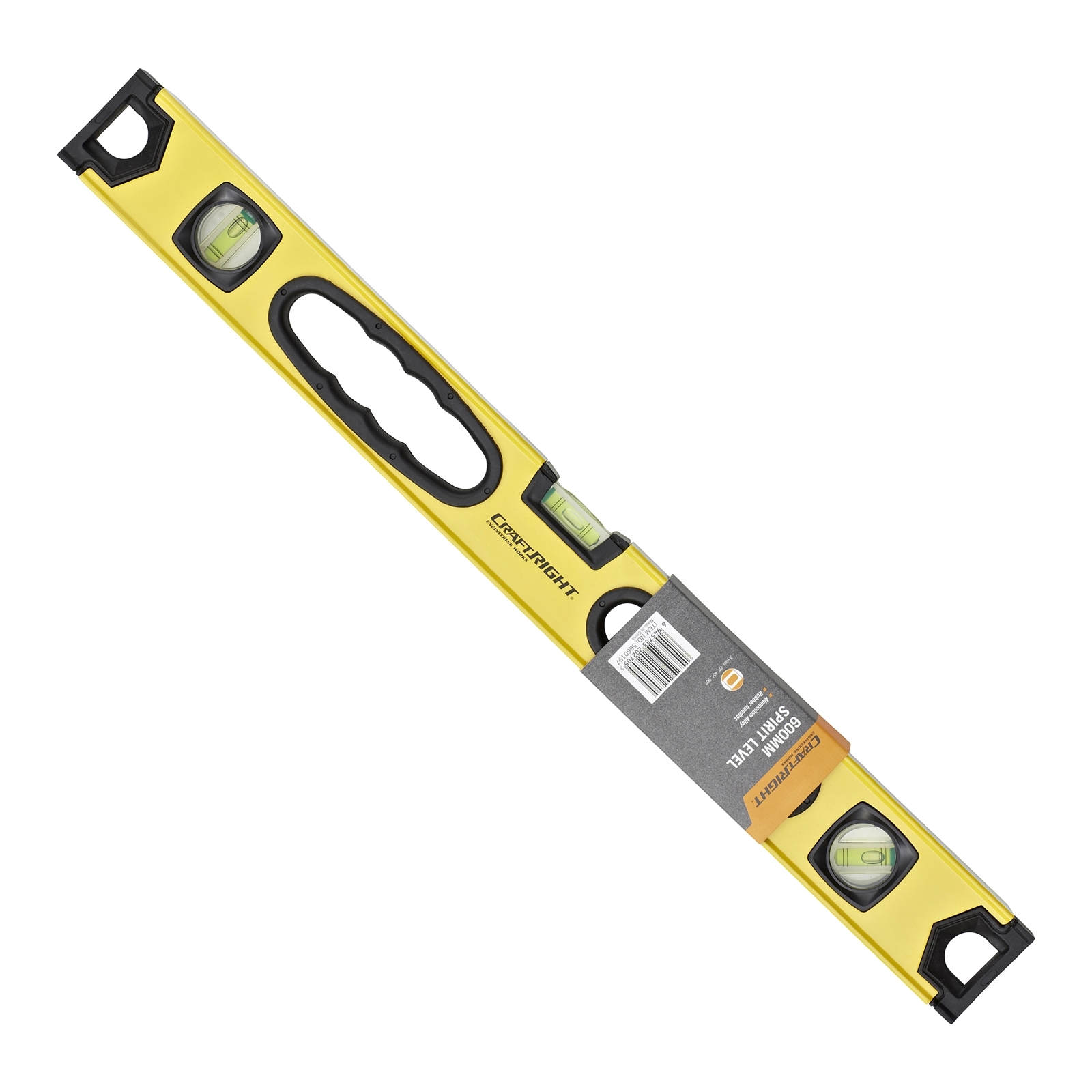 Craftright SPIRIT LEVEL 600mm Aluminium Alloy Slip Resistant Accuracy Rate1 1000