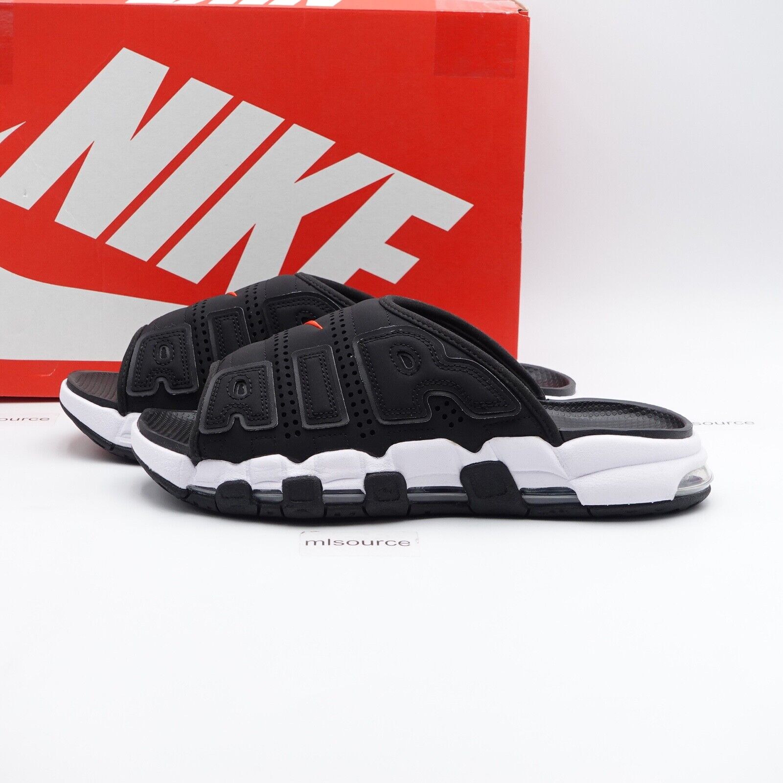 Nike Air More Uptempo Slide Sandals FJ2708-001 Black Size 8 Nike Air More Uptempo Slide Sandals FJ2708-001 Black Size 8