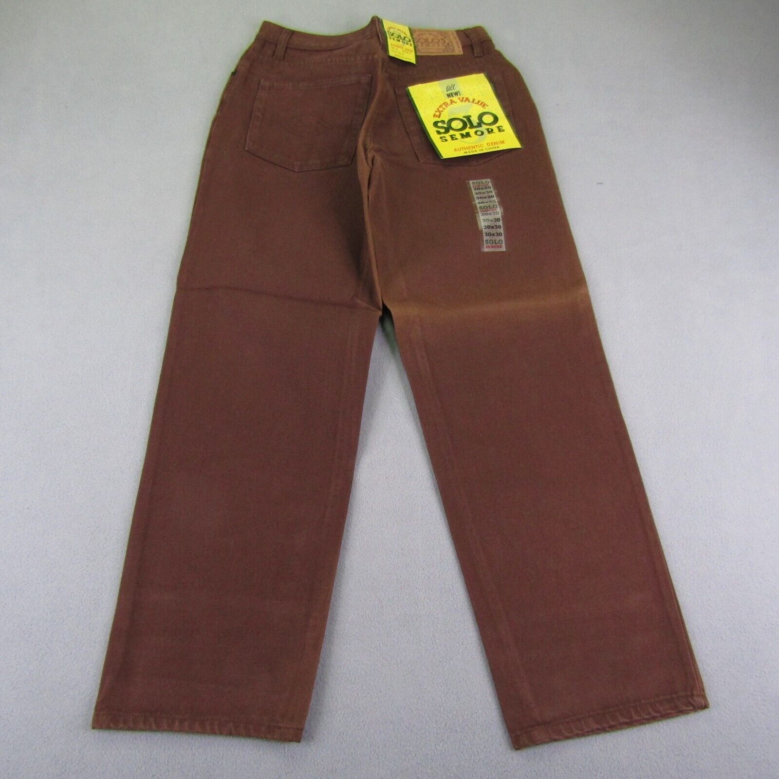 Vintage Solo Semore Jeans Mens 30x30 Brown Denim Straight Vintage Solo Semore Jeans Mens 30x30 Brown Denim Straight