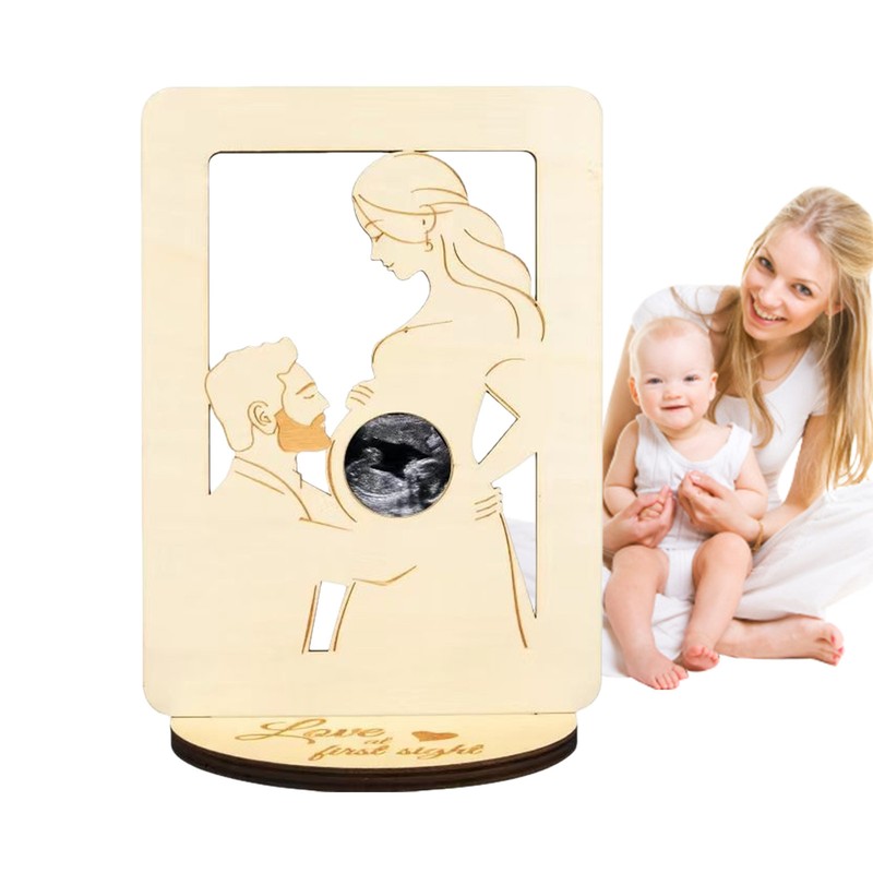 Baby Ultrasound Picture Frames Pregnant Mother Shape Sonogram Keepsake ...