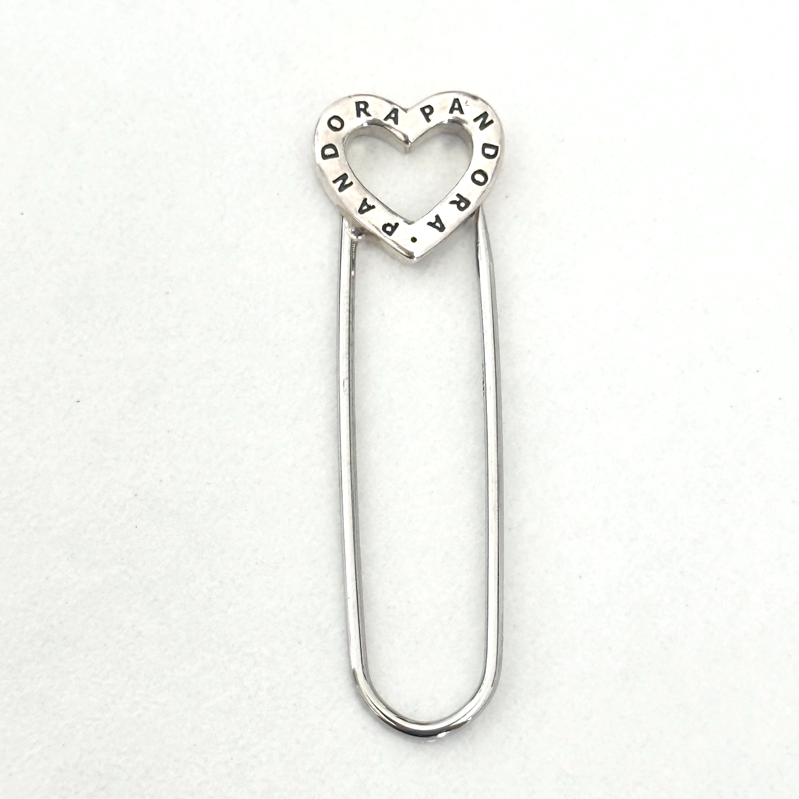 Pandora ME 925 Sterling Silver Heart Safety Pin Paperclip Link Pendant eBay
