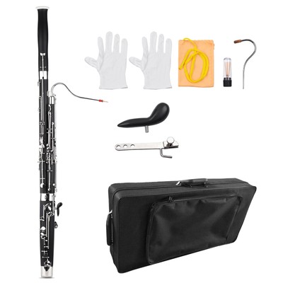 C Key Bassoon Synthetic Wood Body Woodwind Instrument Full Set for ...