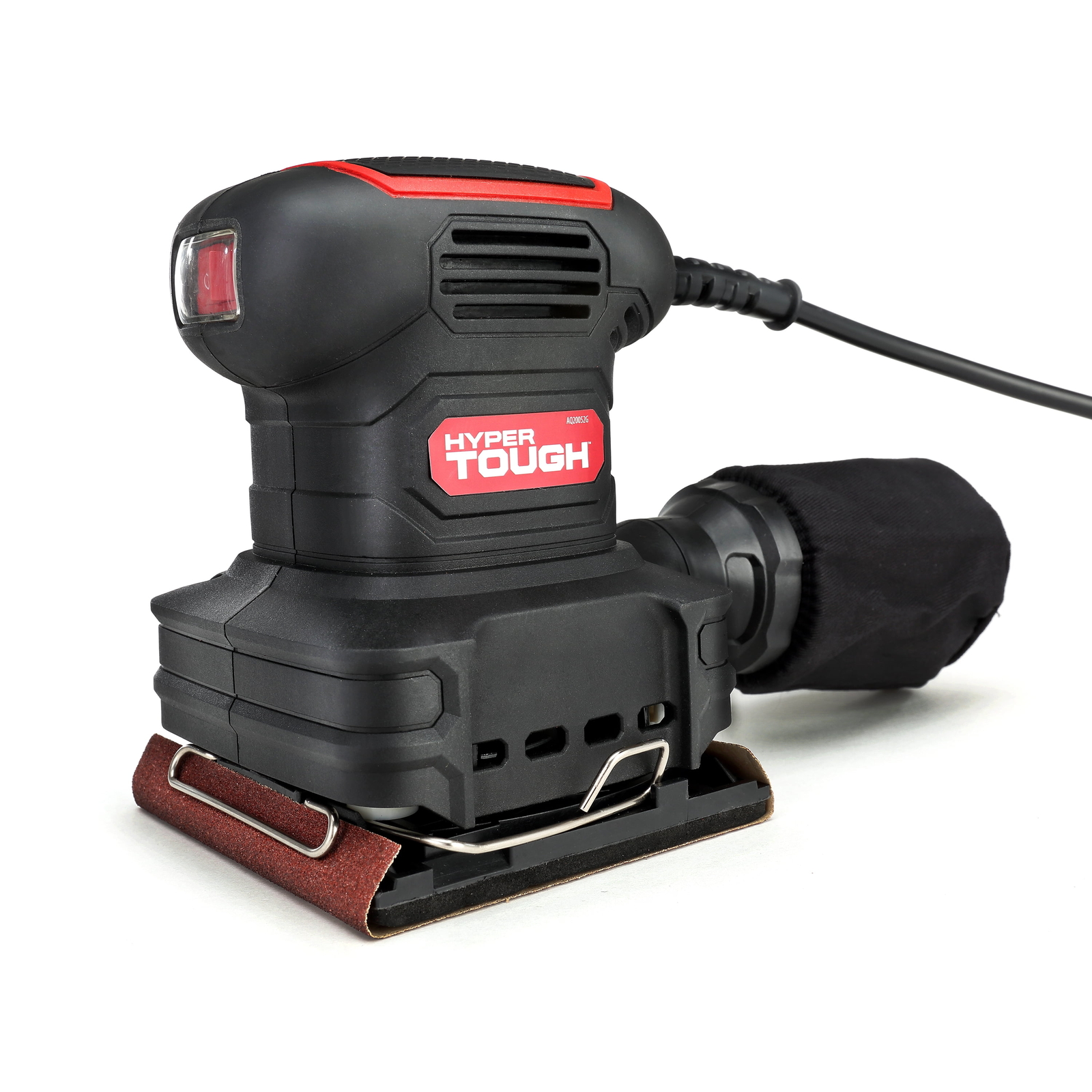 2 Amp Corded 1/4 Sheet Palm Sander with Dust Bag, Punch Plate & 3 Sand ...