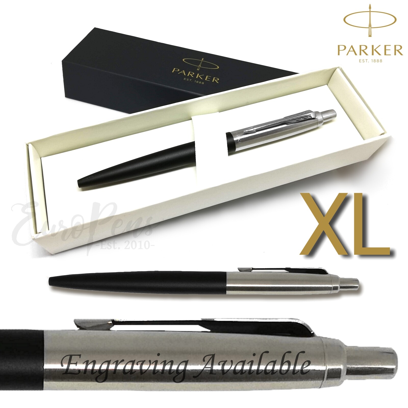 Parker JOTTER XL large Ballpoint Pen Matte Black Personalise Eco Gift Box eBay