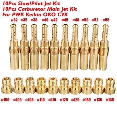 Motorcycle Carburetor Main Jet Set Slow/Pilot Jet Main for PWK PE ...