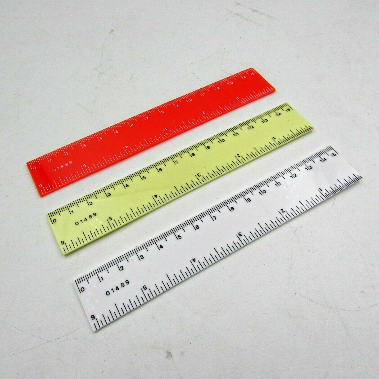 Qty 3 Sparco 01489 Plastic 6 Pocket Ruler Standard Metric 1 32 1 16 CM eBay