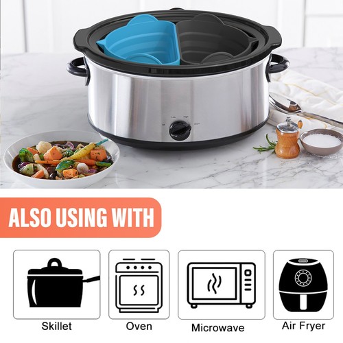 Leakproof Reusable | Silicone Crock Slow Cooker Divider Liner Fit 68qt ...