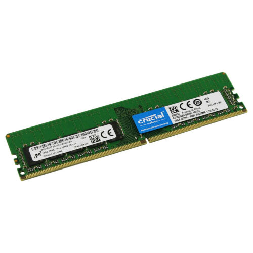 Crucial 16GB ECC DDR4-2666MHz (PC4-21300) Memory Stick Crucial 16GB ECC DDR4-2666MHz (PC4-21300) Memory Stick