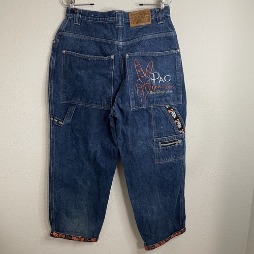 VTG 90s 2Pac Baggy Wide leg denim Jeans Men's 33 American VTG 90s 2Pac Baggy Wide leg denim Jeans Men's 33 American