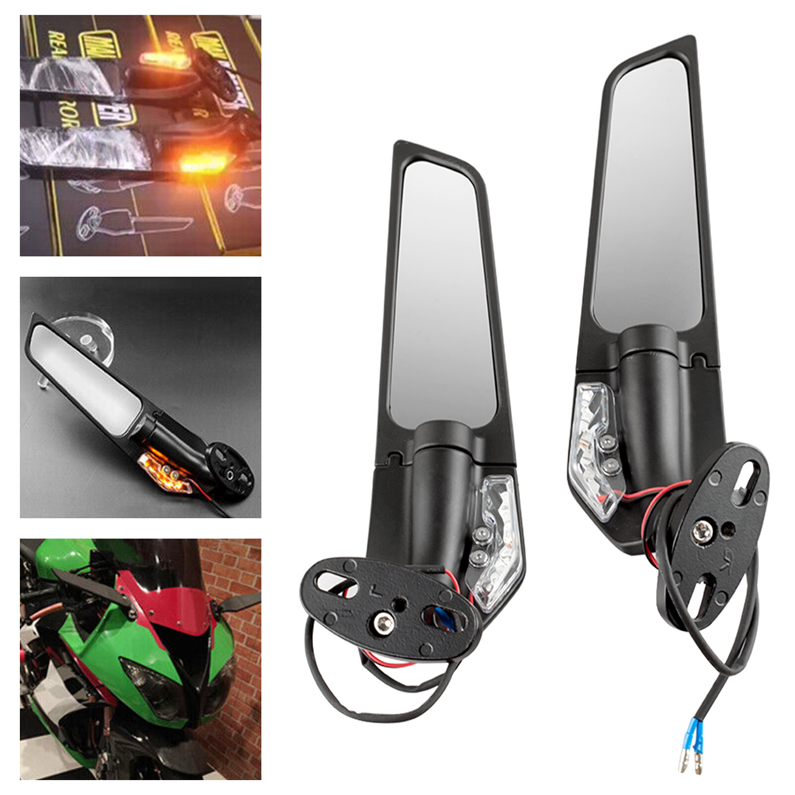 For Suzuki GSXR 600/750/1000 GSX1300 Motorcycle Turn Signal Rear View ...