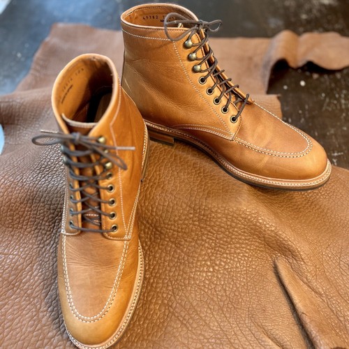 Parkhurst Niagara Moc Toe Boot Natural Veg Re-tan 10.5D IOB Parkhurst Niagara Moc Toe Boot Natural Veg Re-tan 10.5D IOB