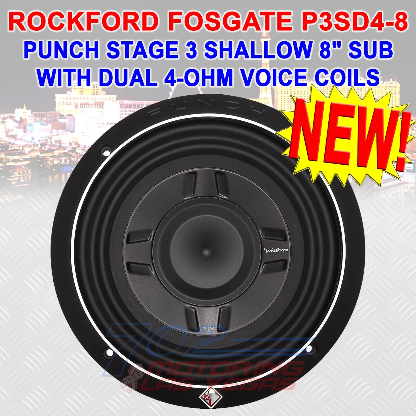 Rockford Fosgate 8 Inch Shallow Subwoofer