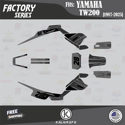 Graphics Kit for YAMAHA TW200 TW 200 (1987-2025) Factory Series - SMOKE ...