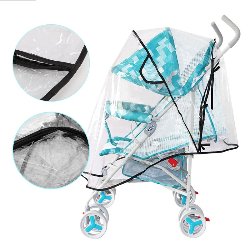 Universal Baby Pushchair Stroller Raincover Clear Rain Cover Pram Buggy ...
