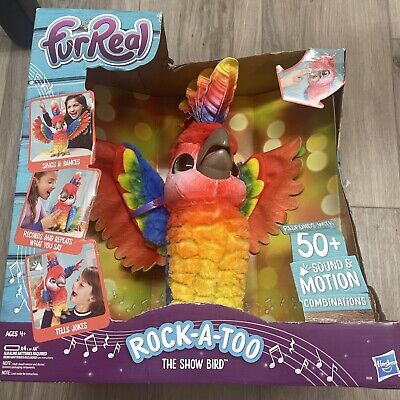 FurReal Friends Rock A Too The Show Bird Interactive Talking Plush Parrot Hasbro eBay