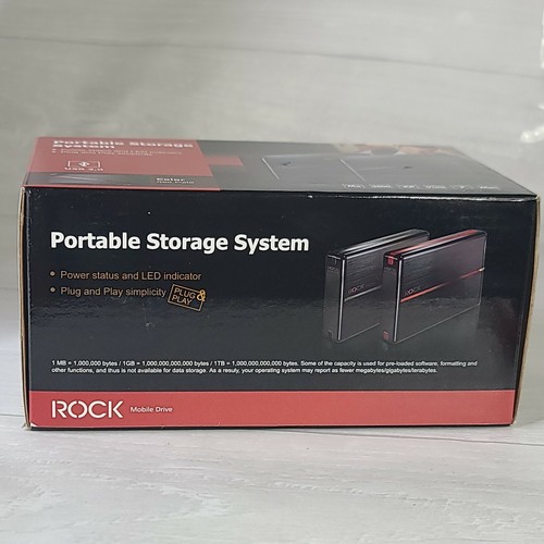 ROCK mobile Drive ENCLOSURE HARDISK CASE EXTERNAL 3.5 SATA USB 2.0 NO ...