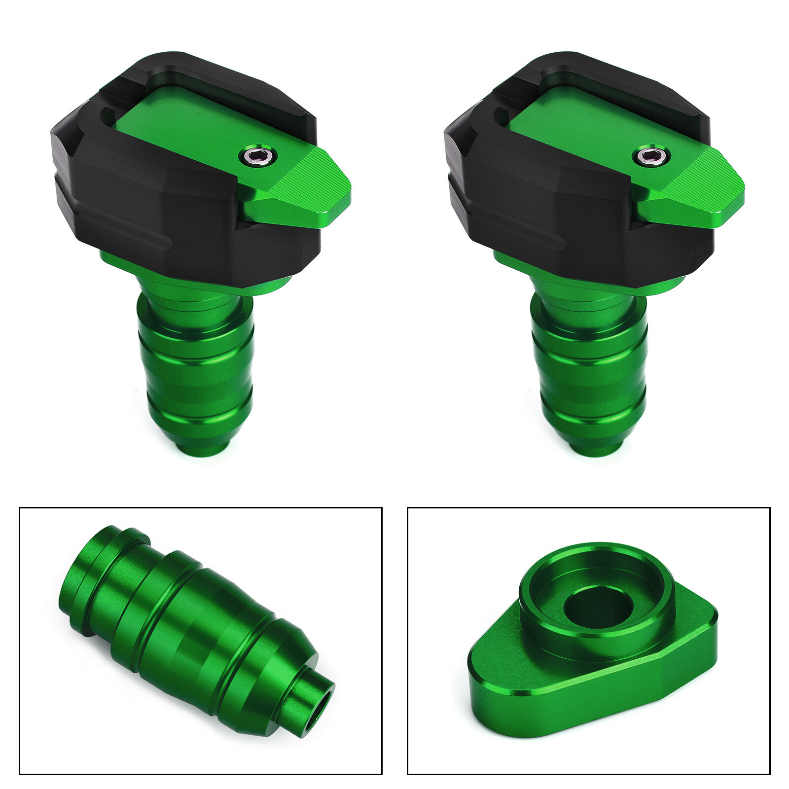 1 Pair CNC Green Race Motorcycle Slip Pad Ground Crash Sliders ...