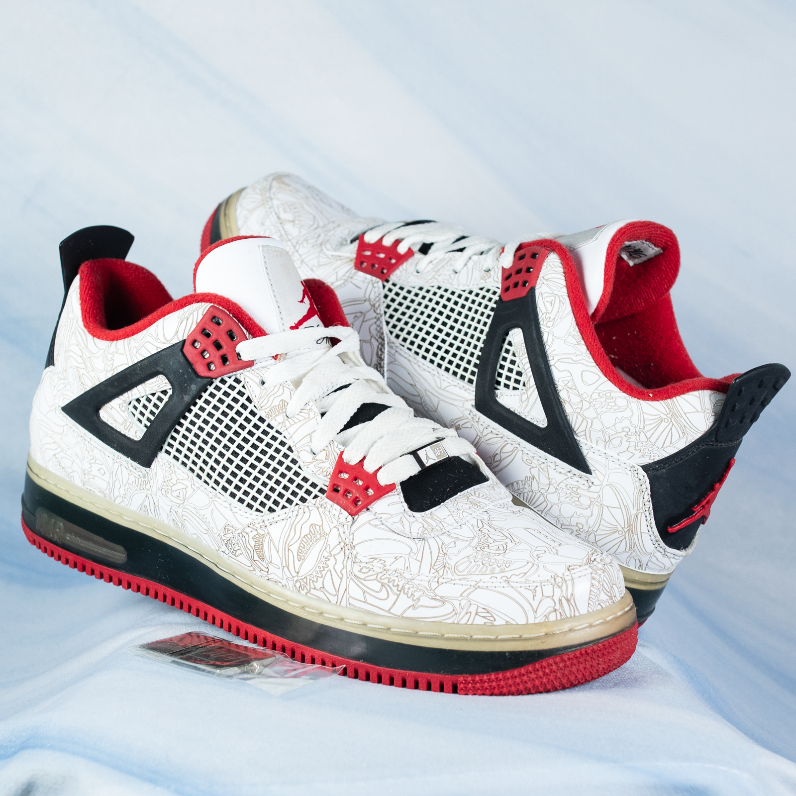 JORDAN FUSION 4 Size 10.5 PREMIER WHITE LASER Men's Black JORDAN FUSION 4 Size 10.5 PREMIER WHITE LASER Men's Black