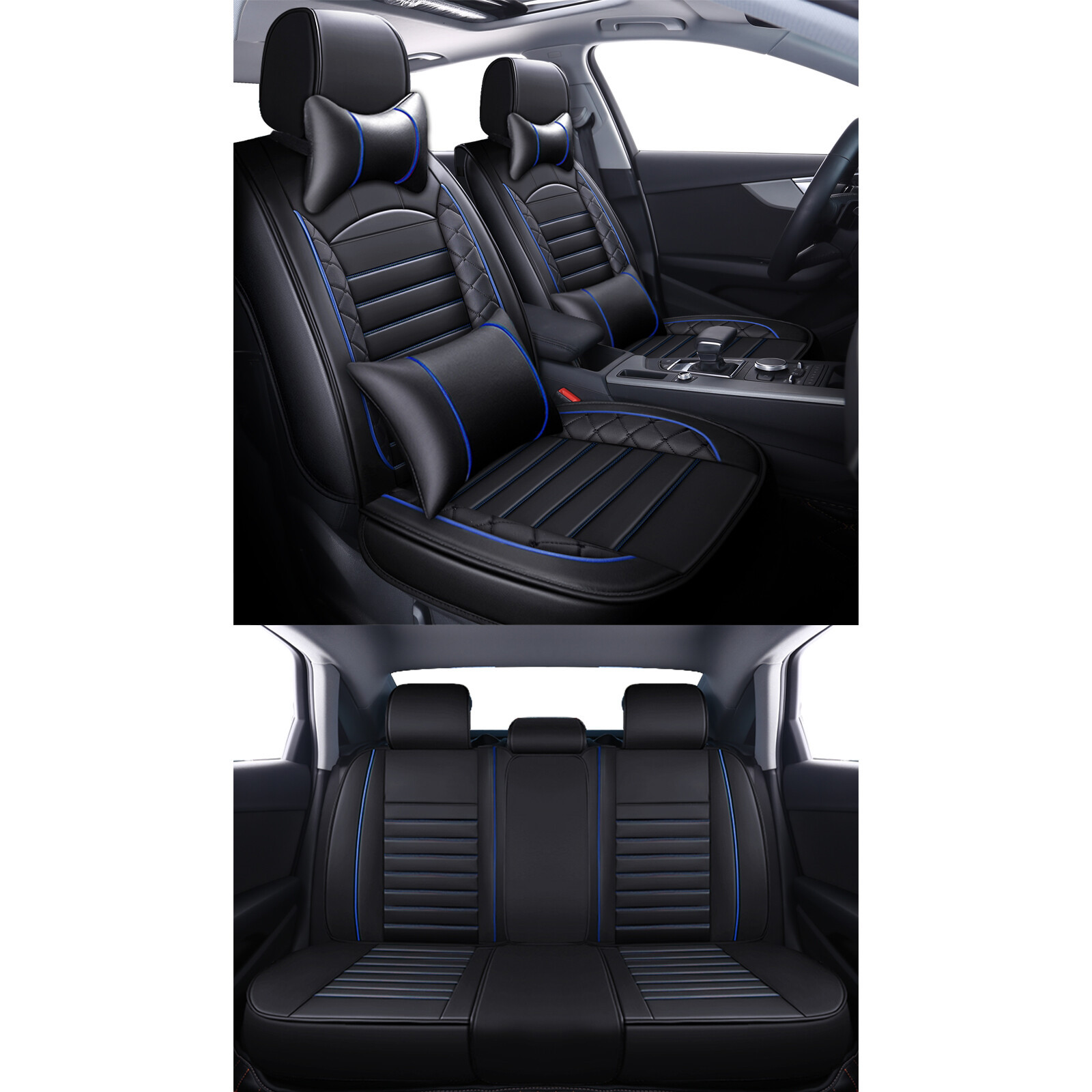 For Scion tC xB PU Leather Front + Rear Car Seat Covers 5-Seats Cushion Full Set | eBay