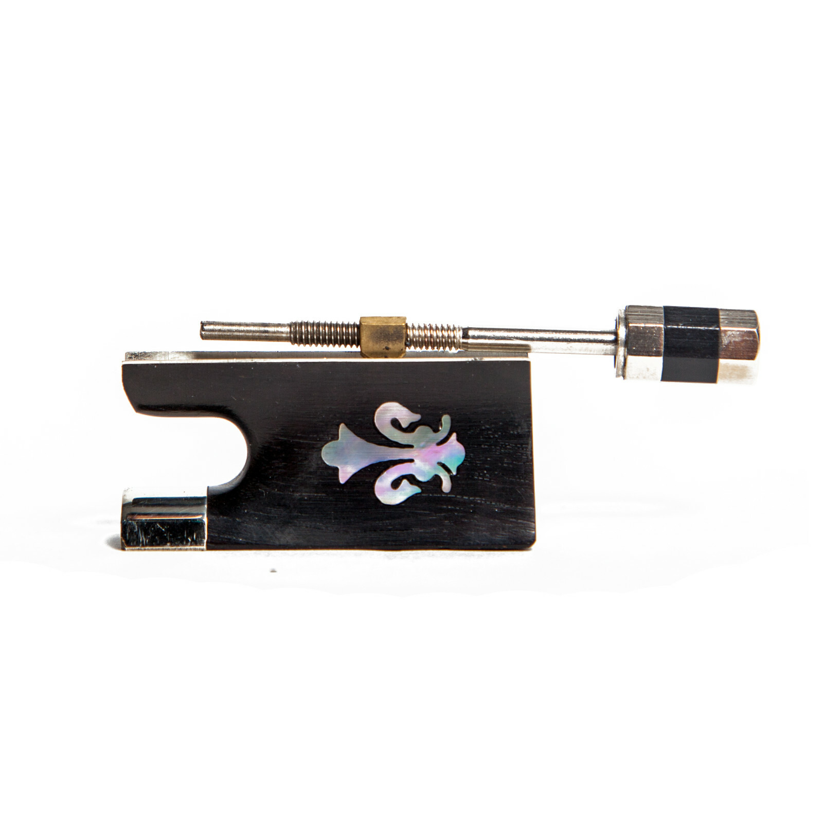 4/4 Full Size Violin Ebony Bow Frog Abalone fleur de lys Design Violin ...