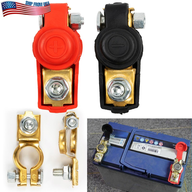 X2 Car Battery Terminal Connectors Universal Positive Negative