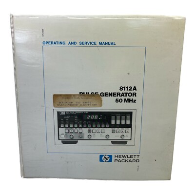Manuals & Books - Pulse Generator Operating Service Manual