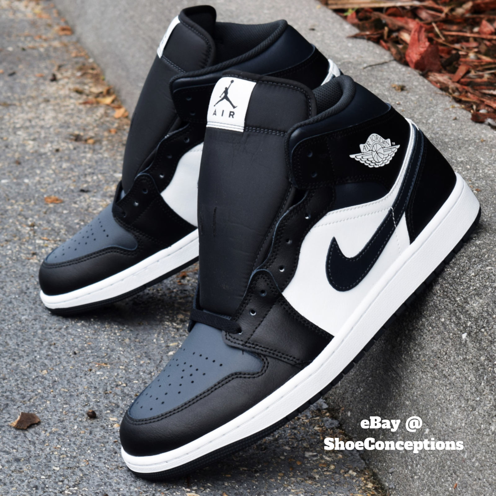Nike Air Jordan 1 Mid Shoes Black Off Noir White DQ8426-010 Nike Air Jordan 1 Mid Shoes Black Off Noir White DQ8426-010