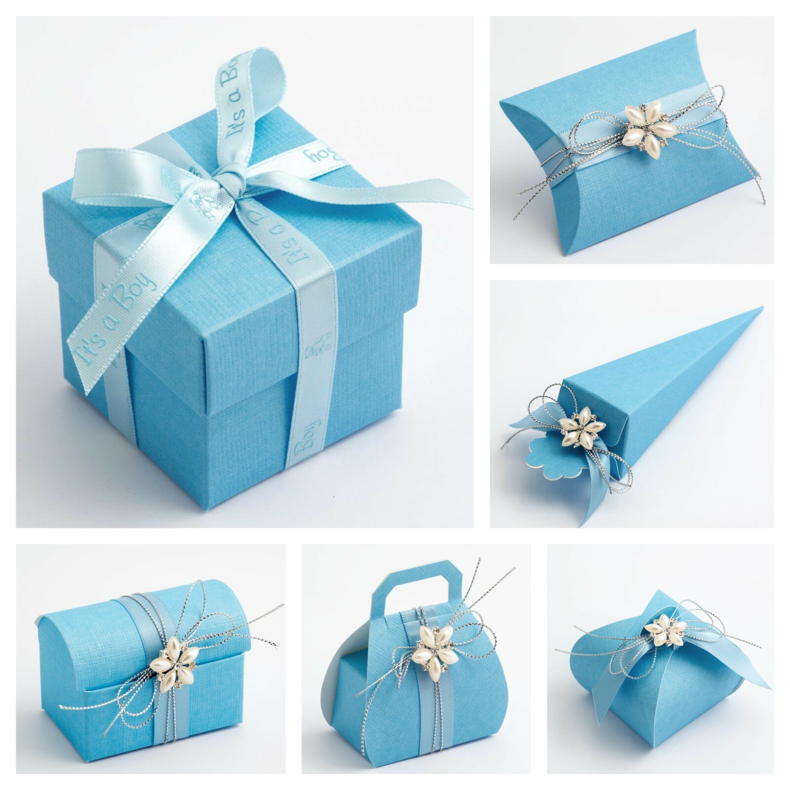 Blue gift box store