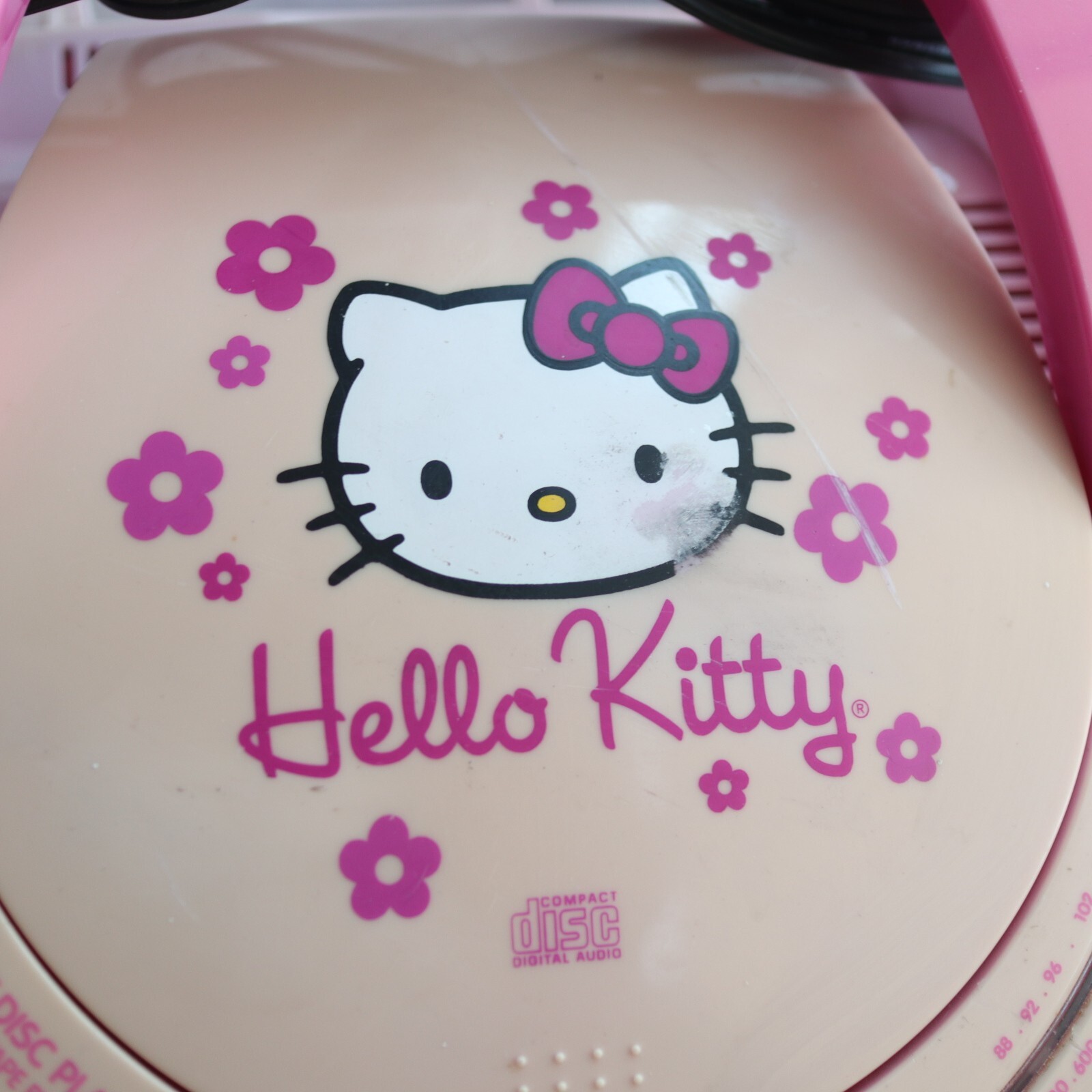 Hello Kitty Boombox CD Cassette Tape Player AM/FM Radio Stereo KT2028A ...