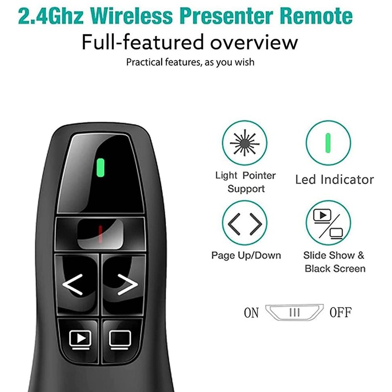 Clicker Pointer Presentation | 1* Wireless Presenter Usb Powerpoint Mouse