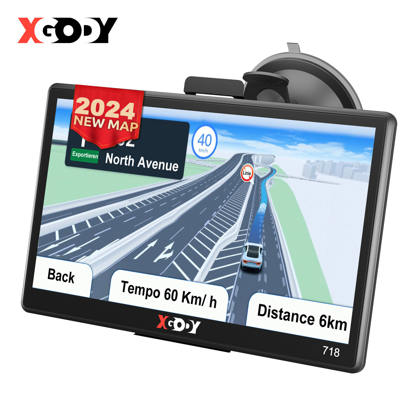 XGODY 7 Inch Truck GPS Navigation for Car System SAT NAV Speedcam POI ...