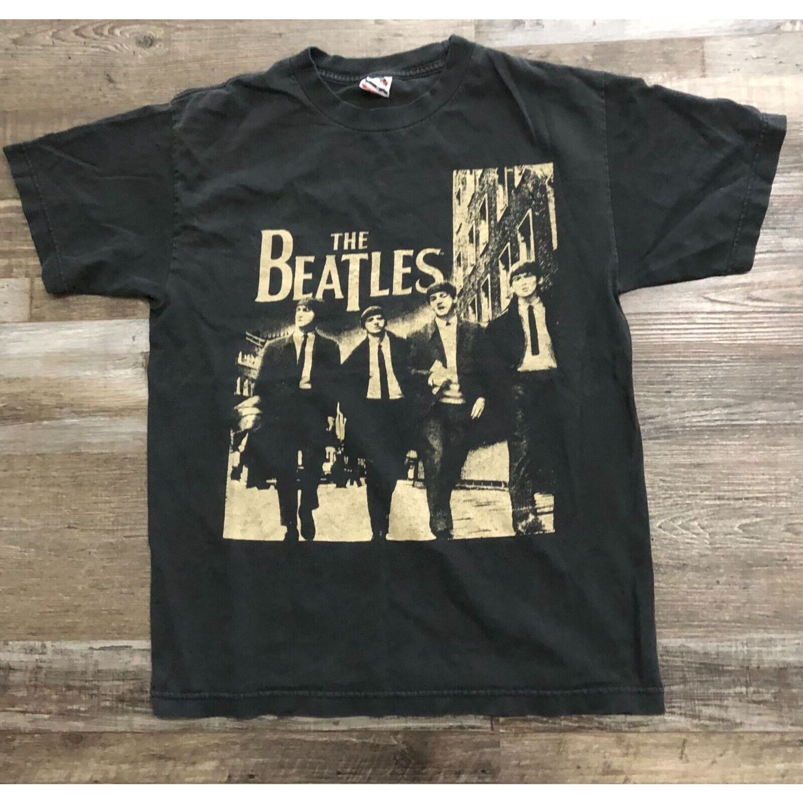 Vintage The Beatles Mens Medium Black Made in the USA Tee T Vintage The Beatles Mens Medium Black Made in the USA Tee T
