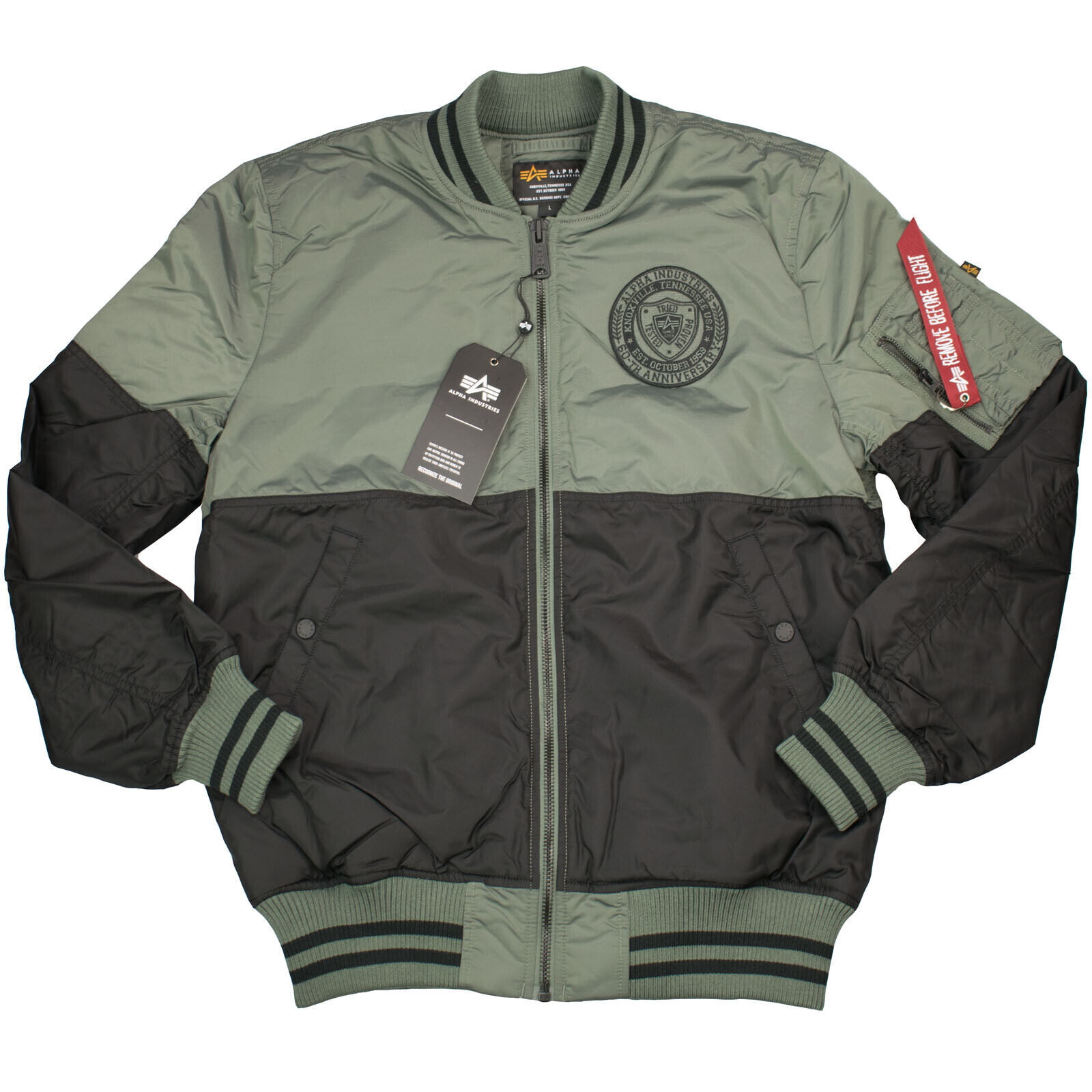 Alpha Industries Herren Jacke MA-1 Block Vintage Green Alpha Industries Herren Jacke MA-1 Block Vintage Green
