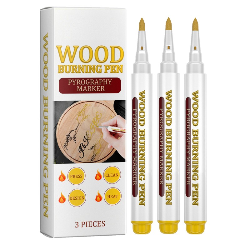 Wood Burning Marker Pen Scorch Pen for Wood Drawing Oil-Based Ink Wood ...