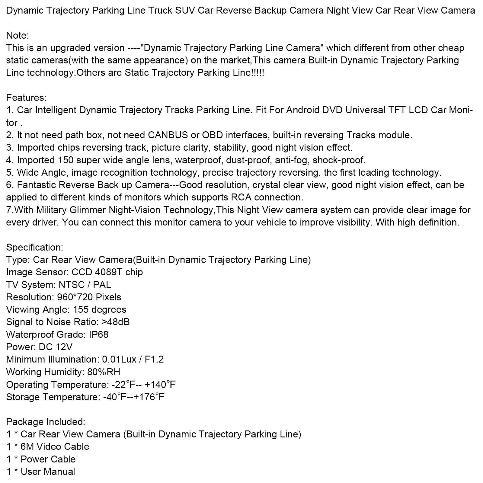 Dynamic Moving Guide | Car Trajectory Backup Camera