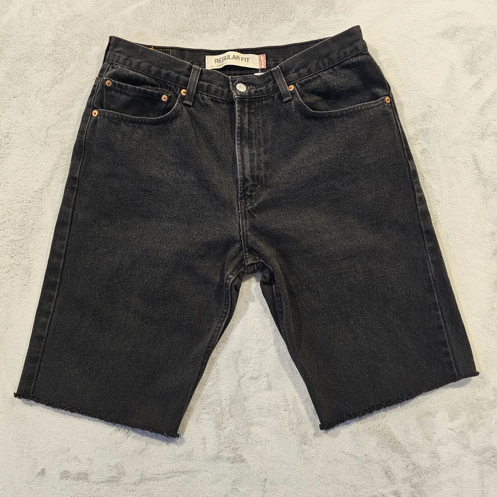 Levis 505 Jean Shorts 32 Faded Black Jorts 9 Levis 505 Jean Shorts 32 Faded Black Jorts 9