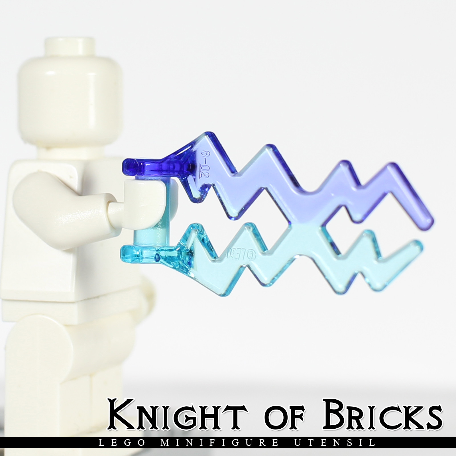 LEGO 2x Lot Minifigure Trans Light Blue SW Emperor Wave Electric Magic ...