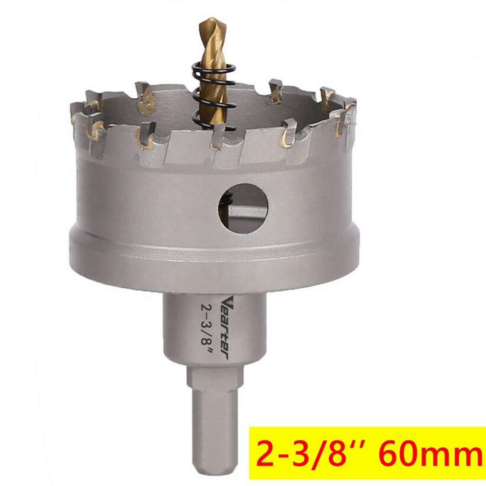 2 3 8 60mm TCT Carbide Hole Saw Cutter Drill Bit HoleSaw for Metal Alloy Steel