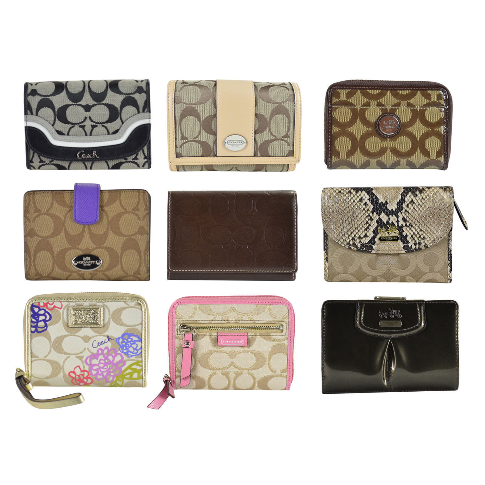 Coach Medium Zip Around Wallet With Sunset Motif | semashow.com