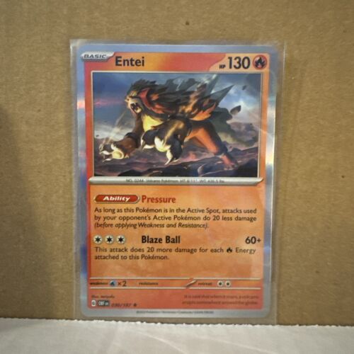Pokémon TCG Entei SV03: Obsidian Flames 030/197 Holo Rare | eBay Pokémon TCG Entei SV03: Obsidian Flames 030/197 Holo Rare | eBay