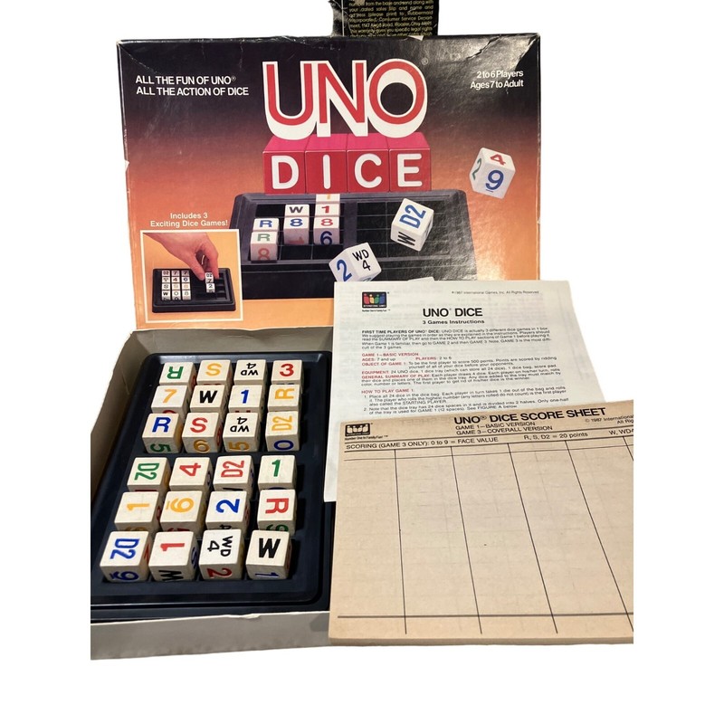 UNO Dice (1987) Board Game – Board Game Guys