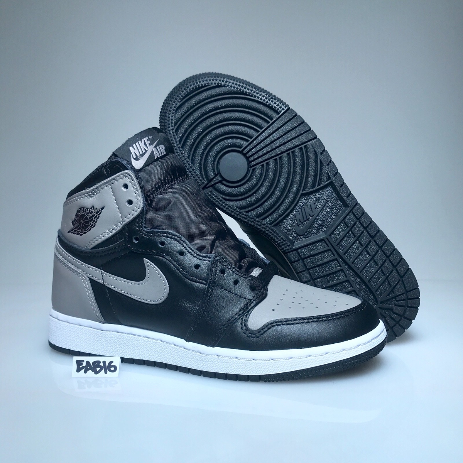 Nike Air Jordan Retro 1 OG Shadow Black Grey 555088 013 Gray Nike Air Jordan Retro 1 OG Shadow Black Grey 555088 013 Gray