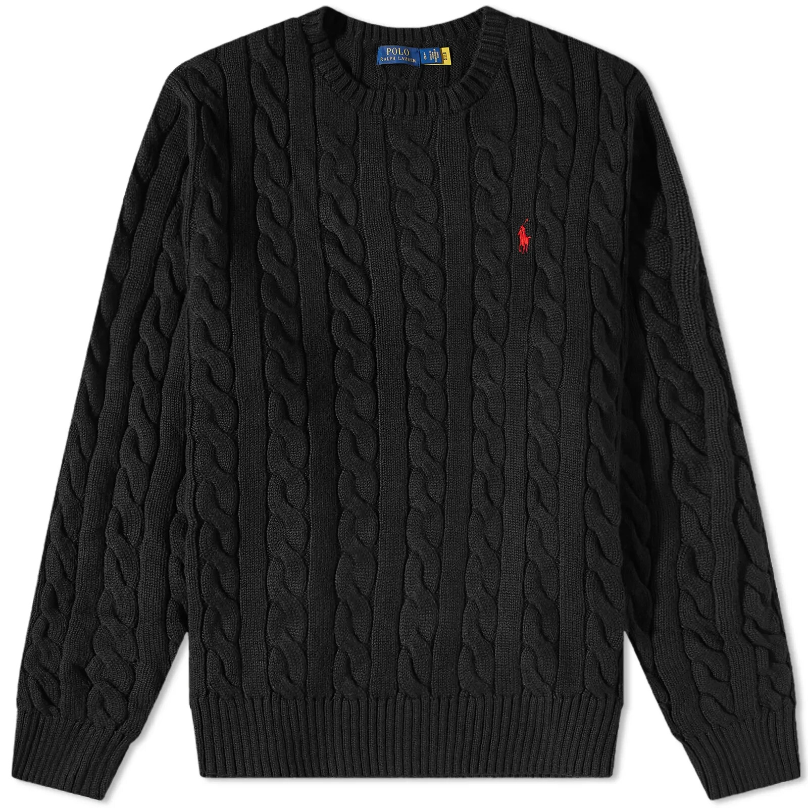 Polo Ralph Lauren Cotton Cable Crew Knit, Black, XXL | eBay Polo Ralph Lauren Cotton Cable Crew Knit, Black, XXL | eBay