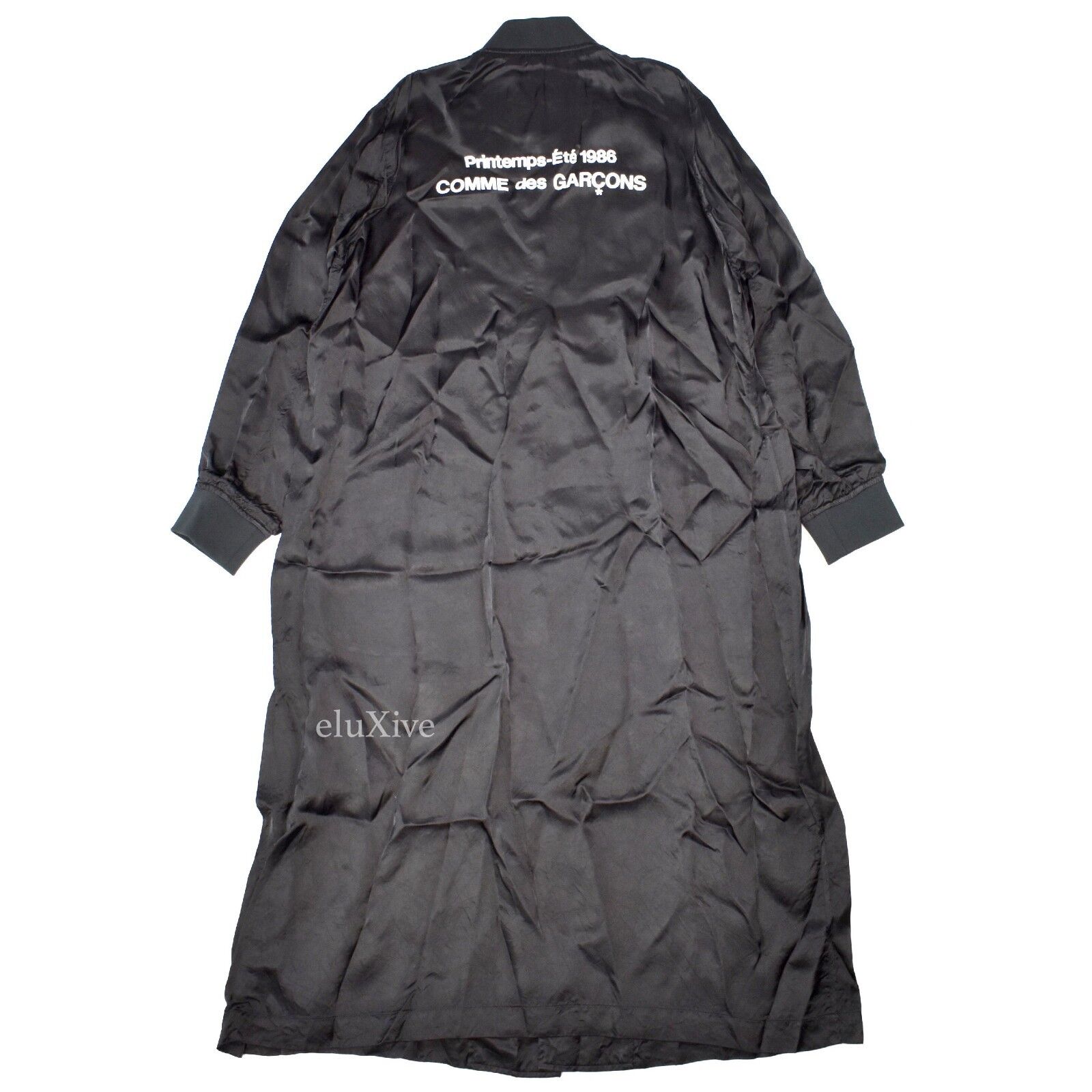 NWT Comme Des Garcons Black CDG Logo S/S 1986 Long Satin NWT Comme Des Garcons Black CDG Logo S/S 1986 Long Satin