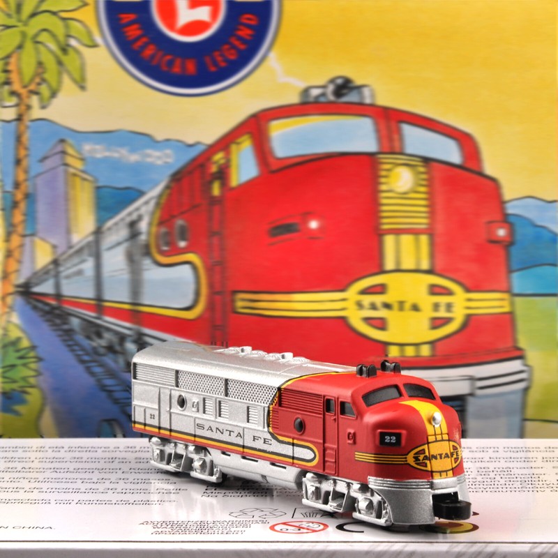 1/160 Scale Locomotive Santa Fe Classic Train Transport Car Model Toys ...