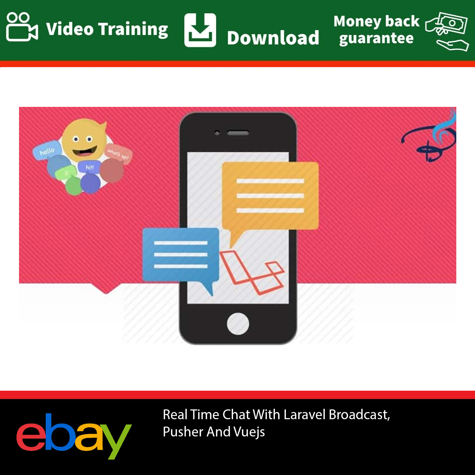Купить Мультимедийная программа Expert Training Real Time Chat With Laravel Broadcast, Pusher ...
