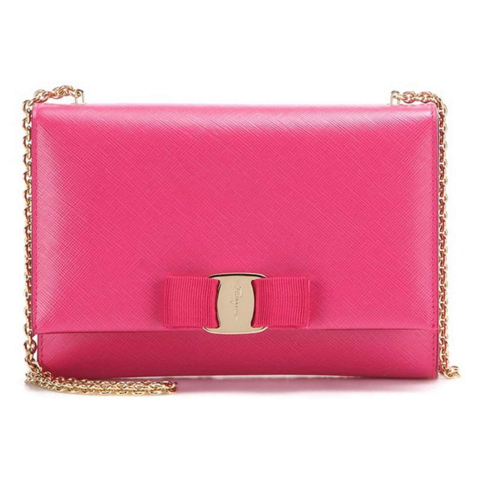 Salvatore Ferragamo Ginny Mini Leather Bag Fuchsia Pink Salvatore Ferragamo Ginny Mini Leather Bag Fuchsia Pink